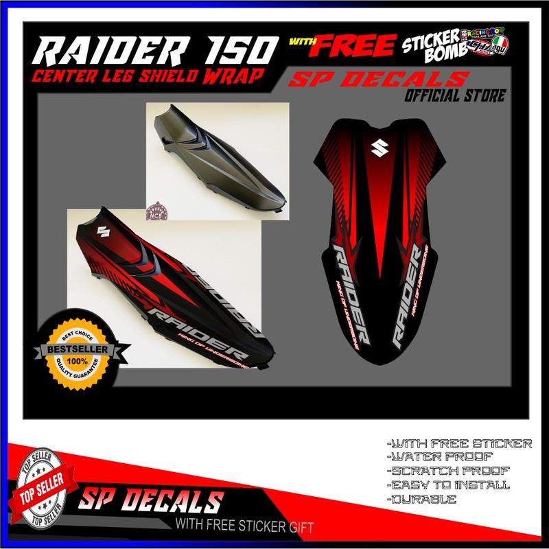 Center Leg Shield (Batok) for Raider 150 carb sticker wrap Durable ...