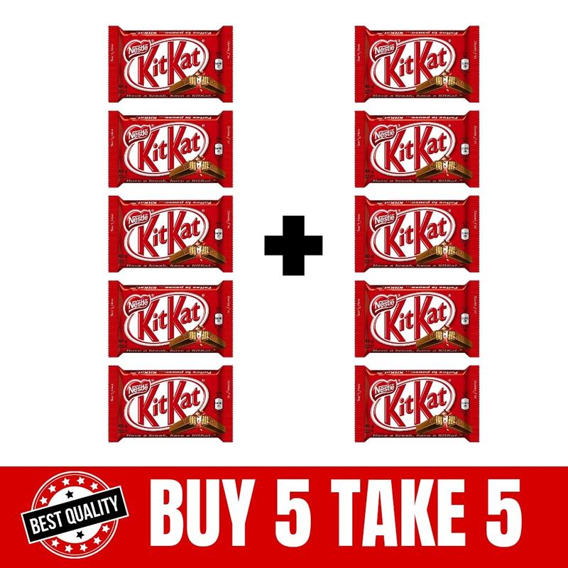 [BUY 5 TAKE 5] KitKat 4 Finger Milk Chocolate Bar 41. 5g - TikTok Shop ...