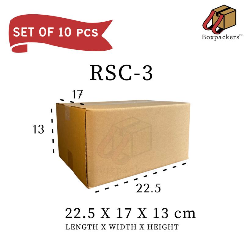 BOXPACKERSPH SET OF 10 PCS Kraft Brown Corrugated Carton Shipping ...