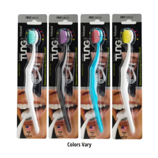 4 Pack - TUNG Brush With Sample Gel - Tongue Cleaner (Color Varies ...