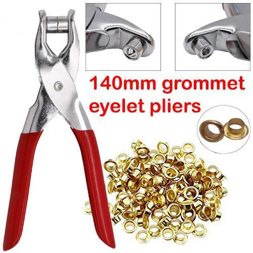 140mm grommet eyelet pliers shoes eyes clamp 50 eyelets for fabric ...