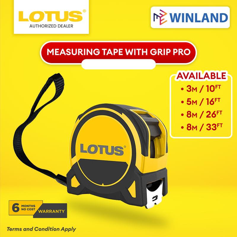 Lotus 3|5|8|10 Steel Tape with Grip PRO (Inch/Fractional Scale ...