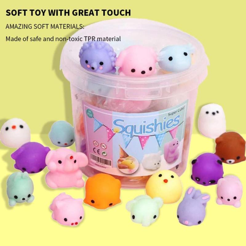 Slime Animal Squishies Toys Set Mixed Slime Set Mini Decompression ...