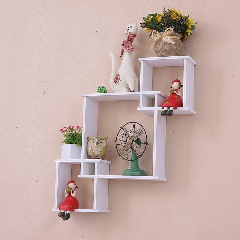 3PCS/Set Square Wall Shelf Multi-Lattice Wall Hanging Decoration ...
