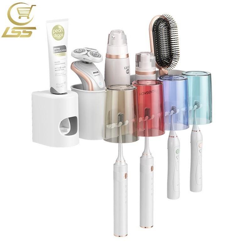 Toothbrush Holder With Toothpaste Dispenser Squeeze Toothpaste - TikTok ...
