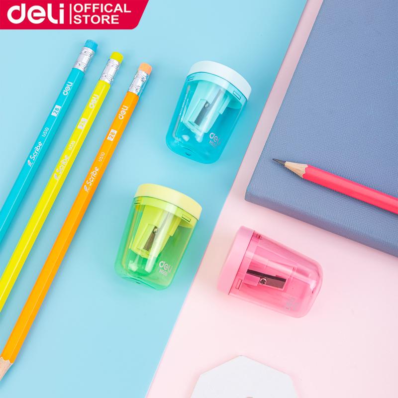 Deli Pencil Sharpener One Hole - For Standard Pencil 8mm Assorted ...