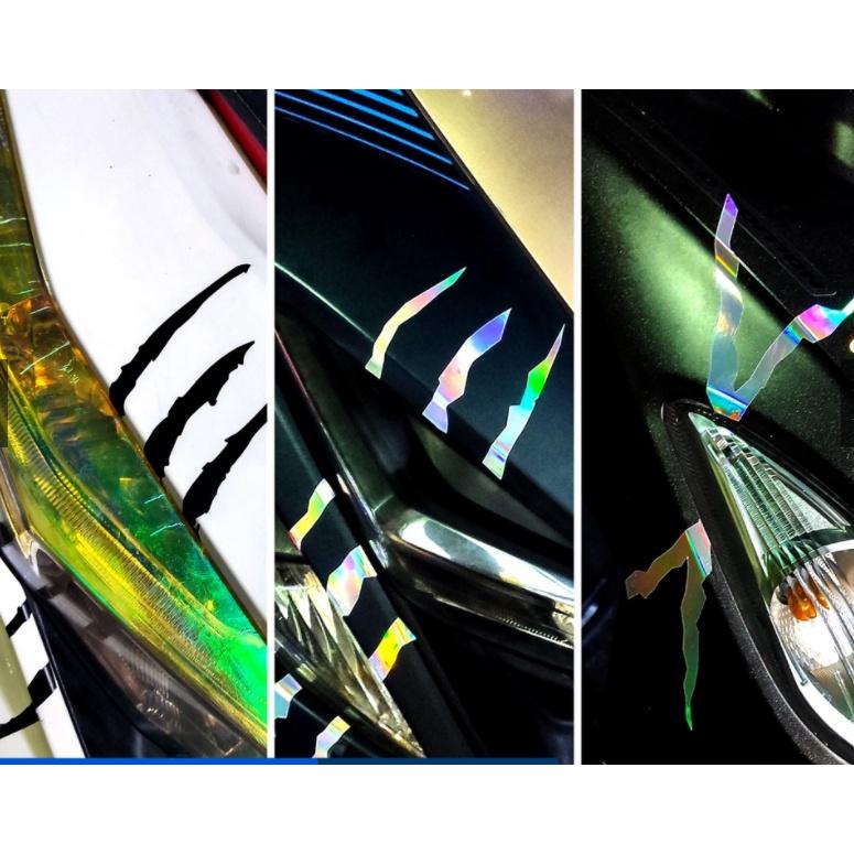 Motorcycle Claw Scratch Kalmot Marks Hologram Sticker Click Aerox ...