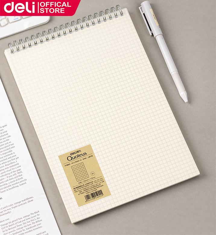 Deli LPB580-02PP Spiral Notebook B5 80 Sheets for Student School ...