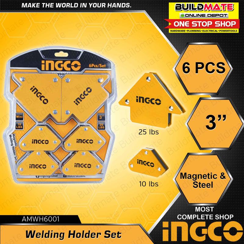 INGCO 6PCS Magnetic Magnet Welding Holder Angle Square Positioner ...
