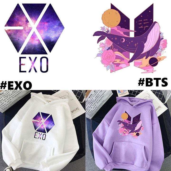 KPOP EDITION AESTHETIC DESIGN HOODIE JACKET WITHOUT ZIPPER (EXO ...