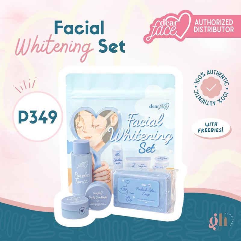 Dear Face Facial Whitening Set Cream Skincare Acne Brightening - TikTok ...