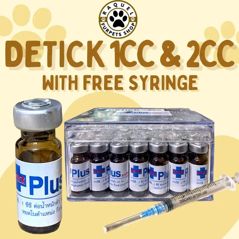 Detick Plus Tick and Fleas Treatment Free Syringe Sold Per Bottle ...
