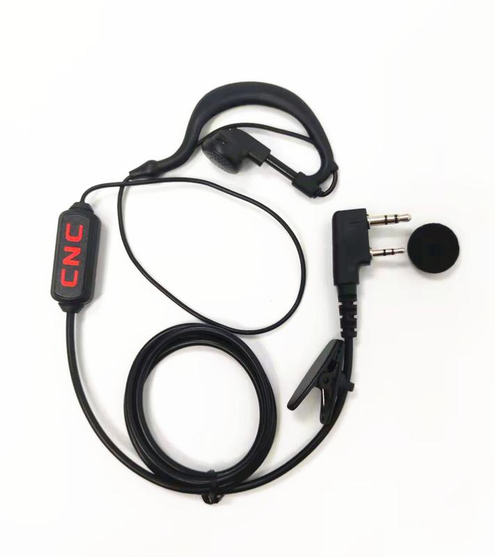 K Plug Original CNC 2 Pin Mic Headset Earpiece Earphone For Baofeng ...