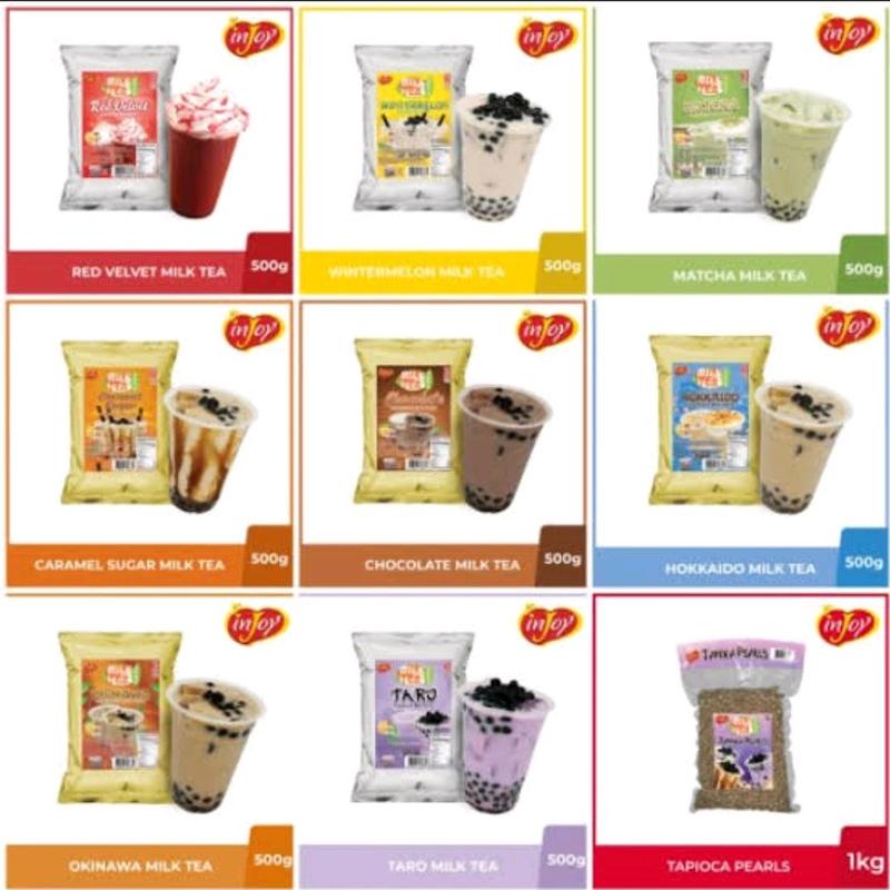 Injoy Milktea 500g (Wintermelon, Taro, Okinawa, Mango Cheesecake, - TikTok Shop Philippines