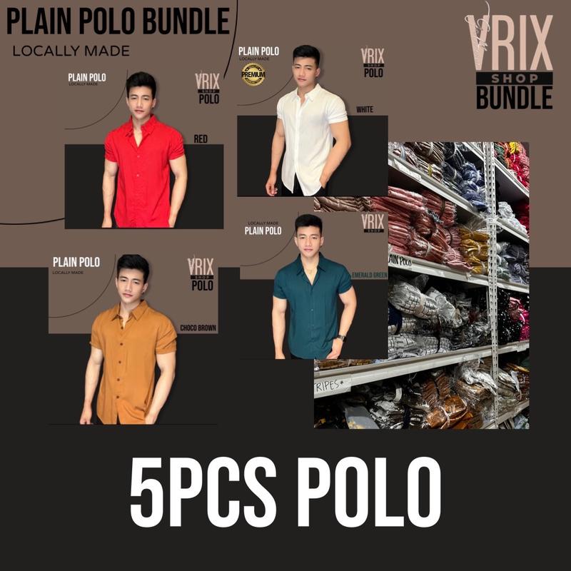 BNDL VRIX SHOP POLOS - PLAIN POLO 5 Fabric Menswear - TikTok Shop ...