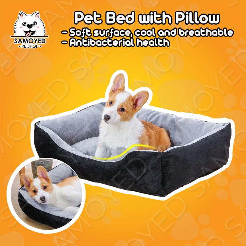 Crosshatch Flat Bed Pets Dogs Cats Bed W/ Free Pillow - TikTok Shop ...
