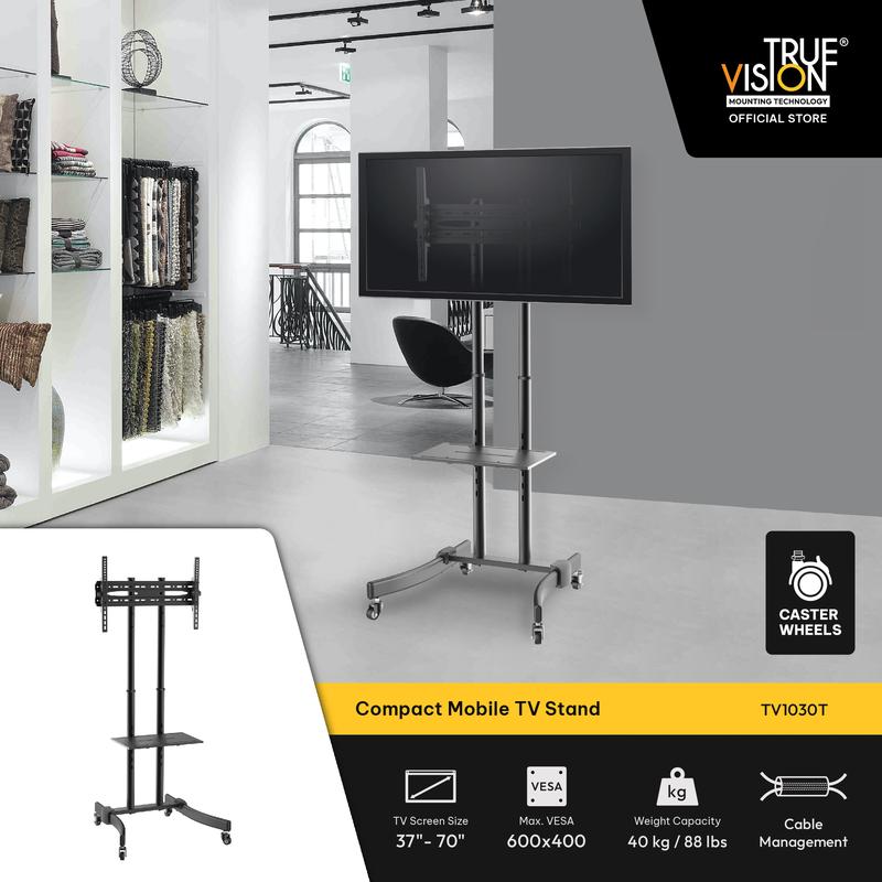 True Vision Mobile TV Stand / Cart for 37-70" TV1030T - TikTok Shop ...