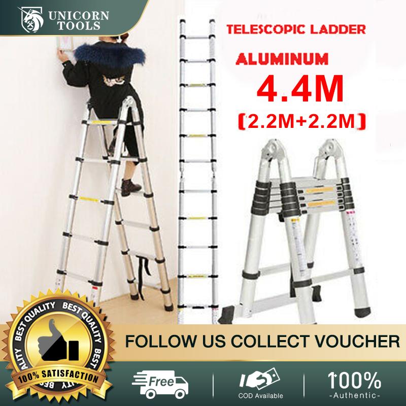 Aluminum Telescopic Ladder Double Sided 4.4 M / (15steps) A-Type ...