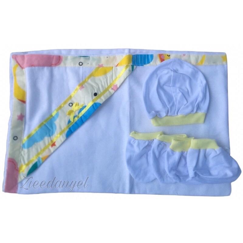 BABY HOOD PRANELA RECEIVING BLANKET FOR BABY WITH BONET SET MITTENS ...