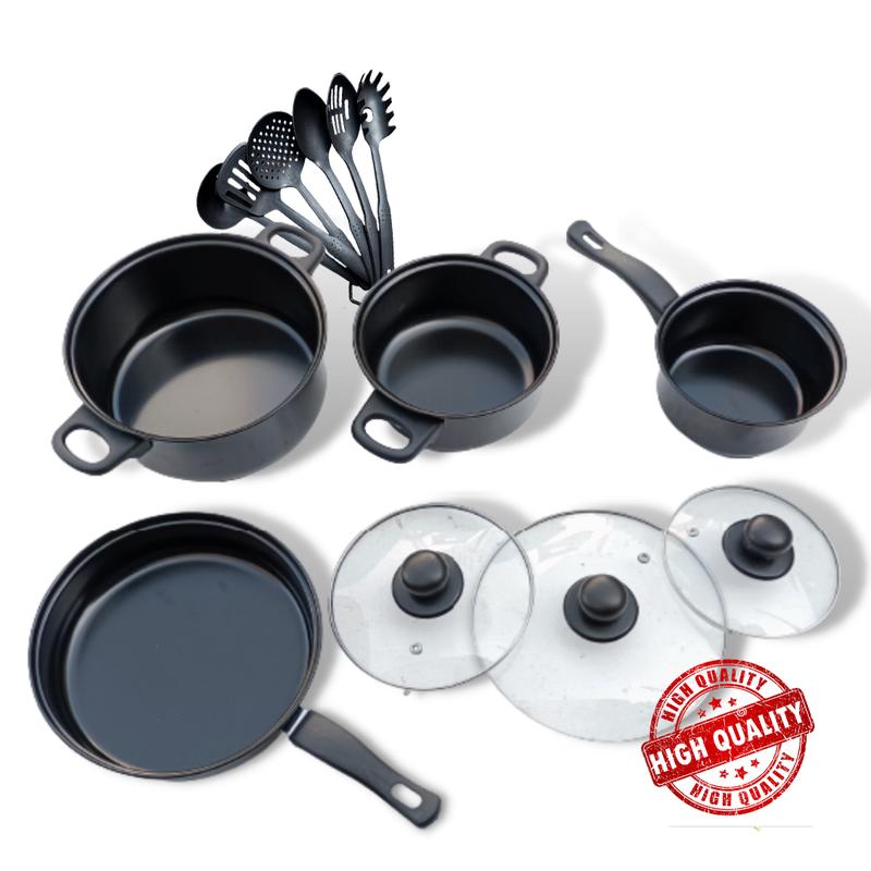 Cookware Set Non-Stick/Soup Pot/Fry pan/Sauce Pan 13pcs/Set - TikTok ...