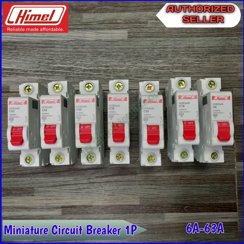 Himel MCB Miniature Circuit Breaker 1 Pole 220V-415 VAC - TikTok Shop ...