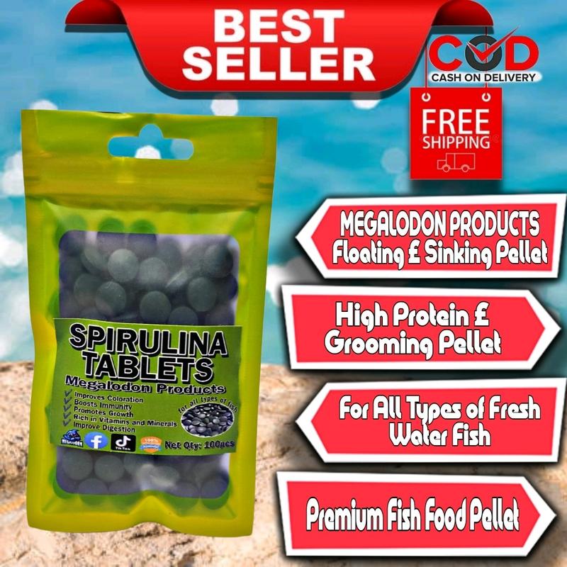Spirulina Tablets for fish (Megalodon Products) Improves Coloration ...