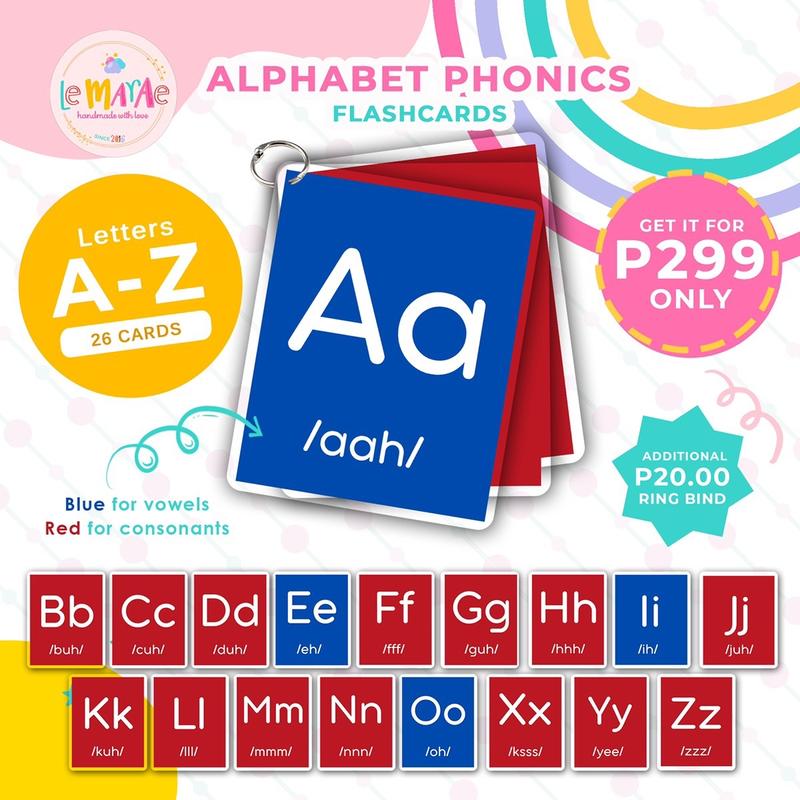 Alphabet Phonics Vowels Consonants - Laminated Educational Flashcards ...