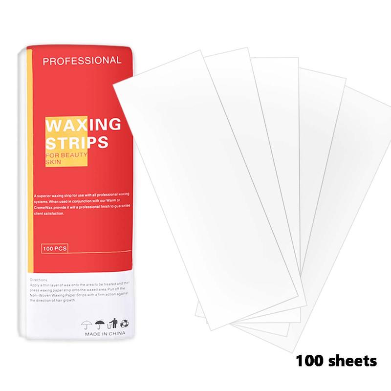 100 pcs waxing strips Cold wax Sugar wax hair removal 100 sheets ...