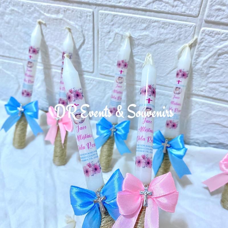 Baptismal, debut and wedding candles (personalized) - TikTok Shop ...