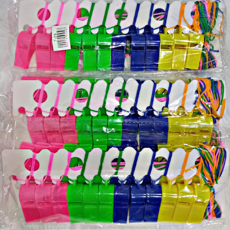 24 pcs Pito/Whistle Pack/Paninda Colorful - TikTok Shop Philippines