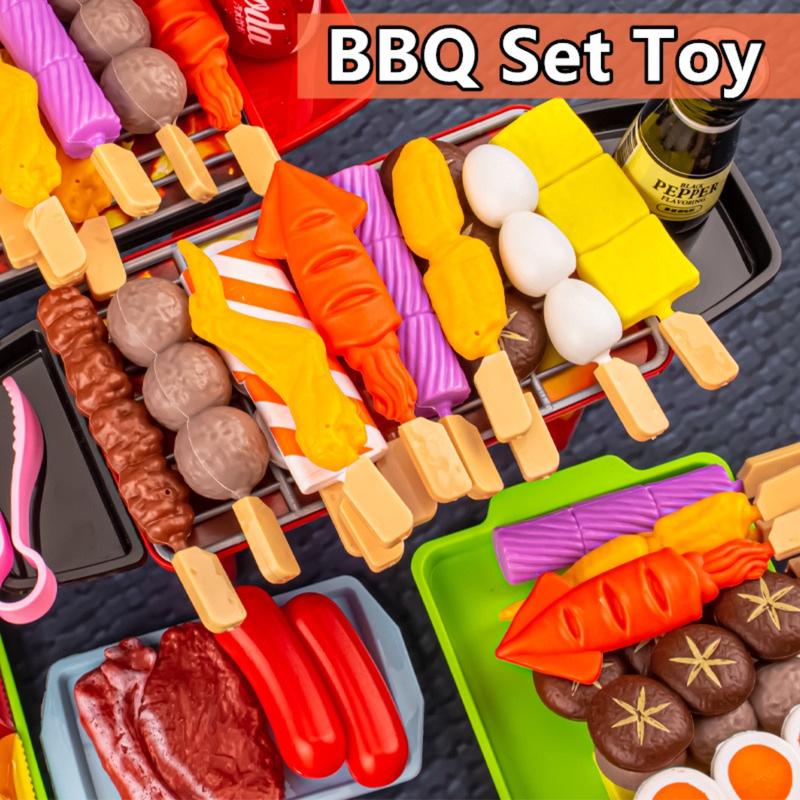 (COD)21/27pcs BBQ Kids Toy Barbecue Set With Grill Pretend Play - TikTok Shop Philippines