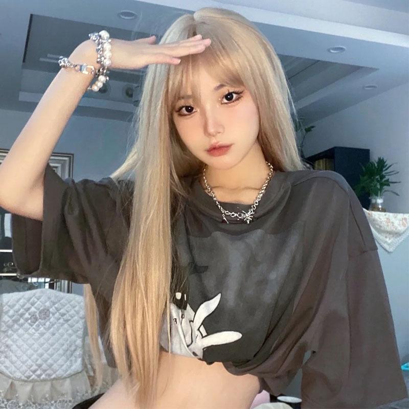 Rambut fesyen, kuning terang, pewarna lurus Coklat Hair - TikTok Shop ...