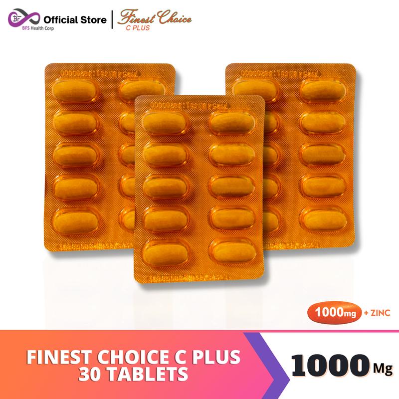 Finest Choice C Plus Vitamin C 1000 Mg + Zinc 30 Tablets - TikTok Shop Philippines