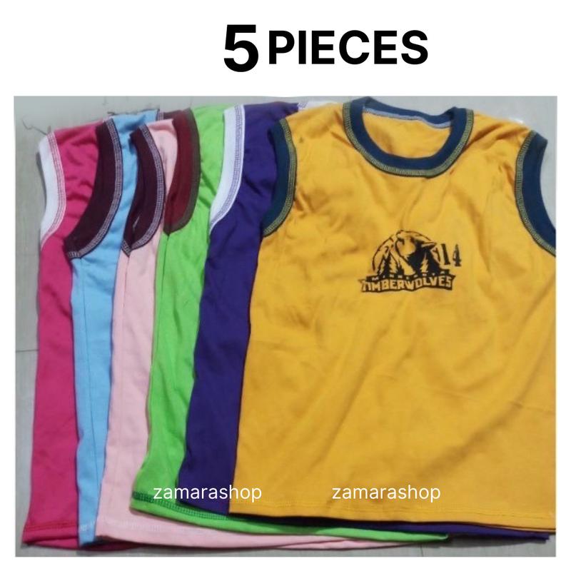 5PIECES Sando for 3-5yrs Muscle Sando Top or Kids Cotton Pre - TikTok ...