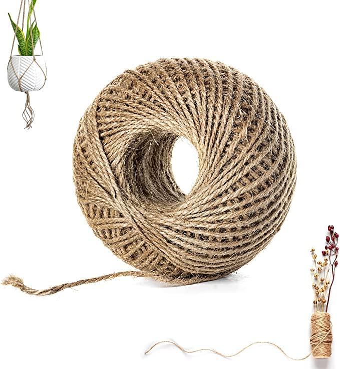 Fine Twine String for Crafts Burlap Rope Natural Jute Twine Rope ...