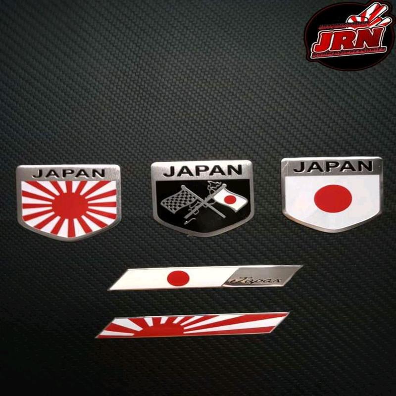 Japan Flag Logo Sticker Emblem Aluminum Sticker - JDM Japan Inspired ...