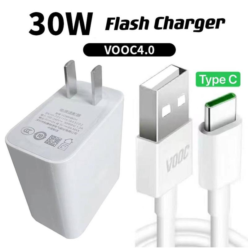 30W Super VOOC Flash Fast Charger Wall Charger Micro USB cable - TikTok ...