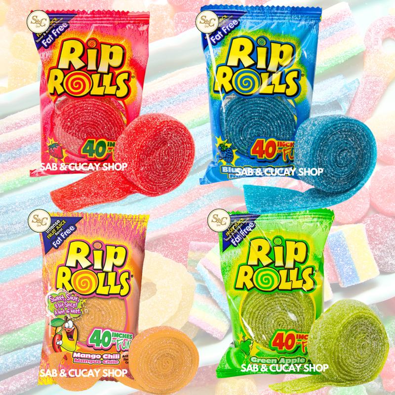 Rip Rolls Sour Belt Candies 40 inches Fat Free - TikTok Shop Philippines
