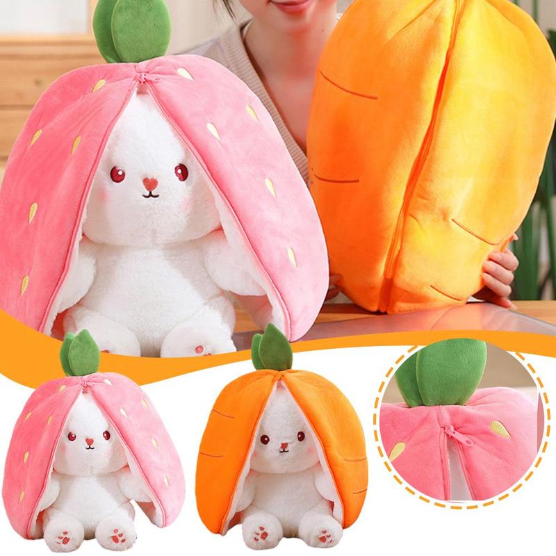 18/25/35cm Bunny Plush Toys Cute Strawberry Of Rabbits Stuffed - TikTok ...