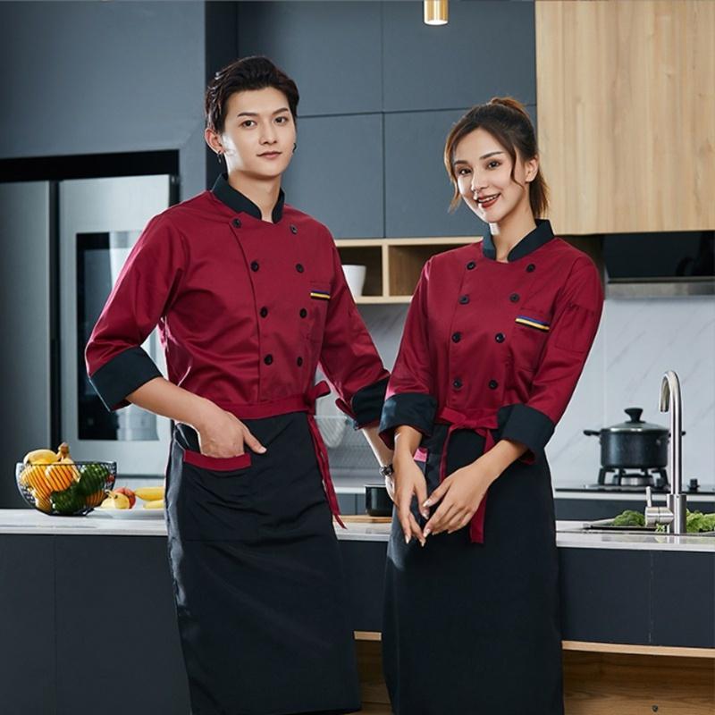 Pakaian Seragam Chef Kapas, Stok Sedia, Lengan Pendek Lelaki - TikTok Shop Malaysia