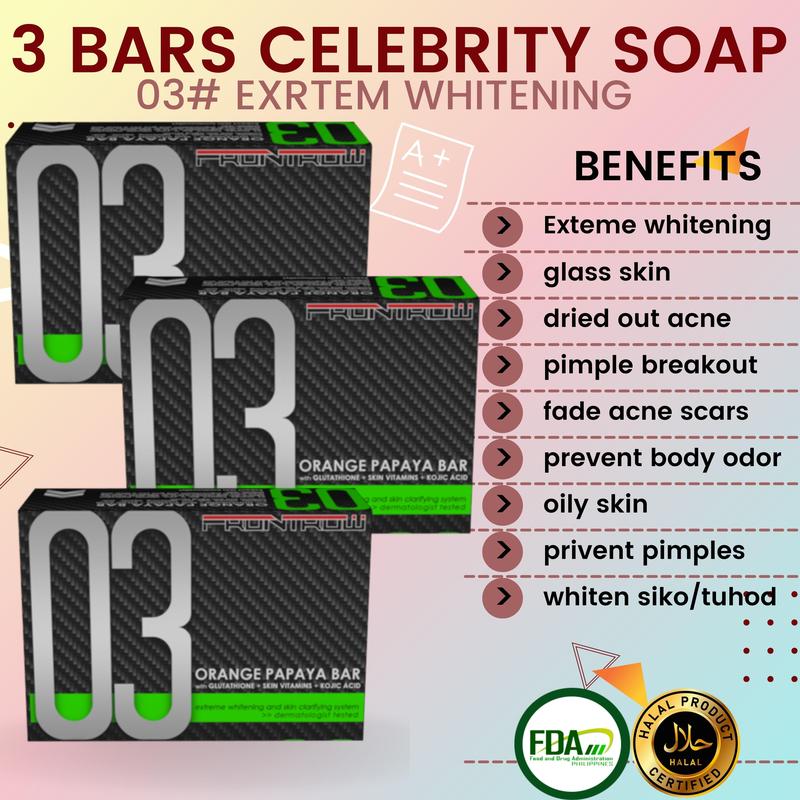 3pcs of Soap #03 Frontrow Orange Papaya Bar Body Care Pimple - TikTok ...