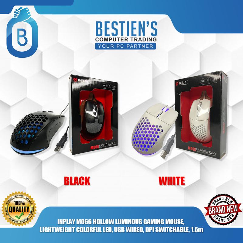 INPLAY M066 HOLLOW LUMINOUS GAMING MOUSE, LIGHTWEIGHT COLORFUL - TikTok ...