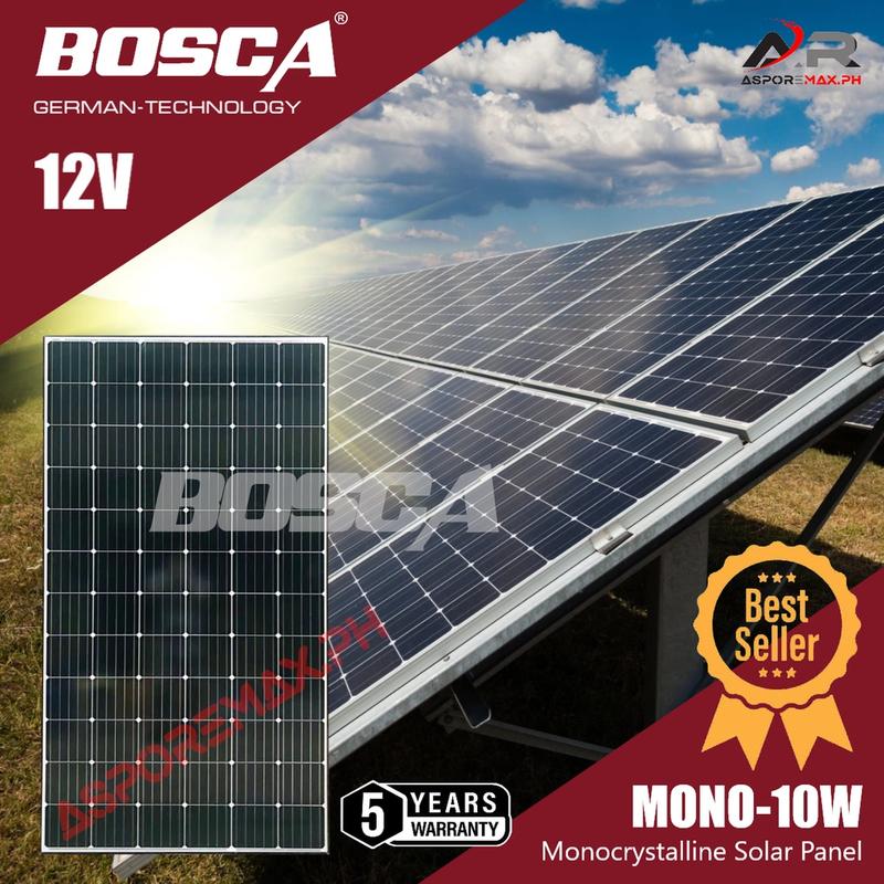 BOSCA 5 year warranty 10w 25w Monocrystalline New Solar Pane - TikTok ...