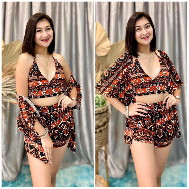 3-in-1 Kimono Set | Summer Terno (medium to xl) Cotton - TikTok Shop Philippines