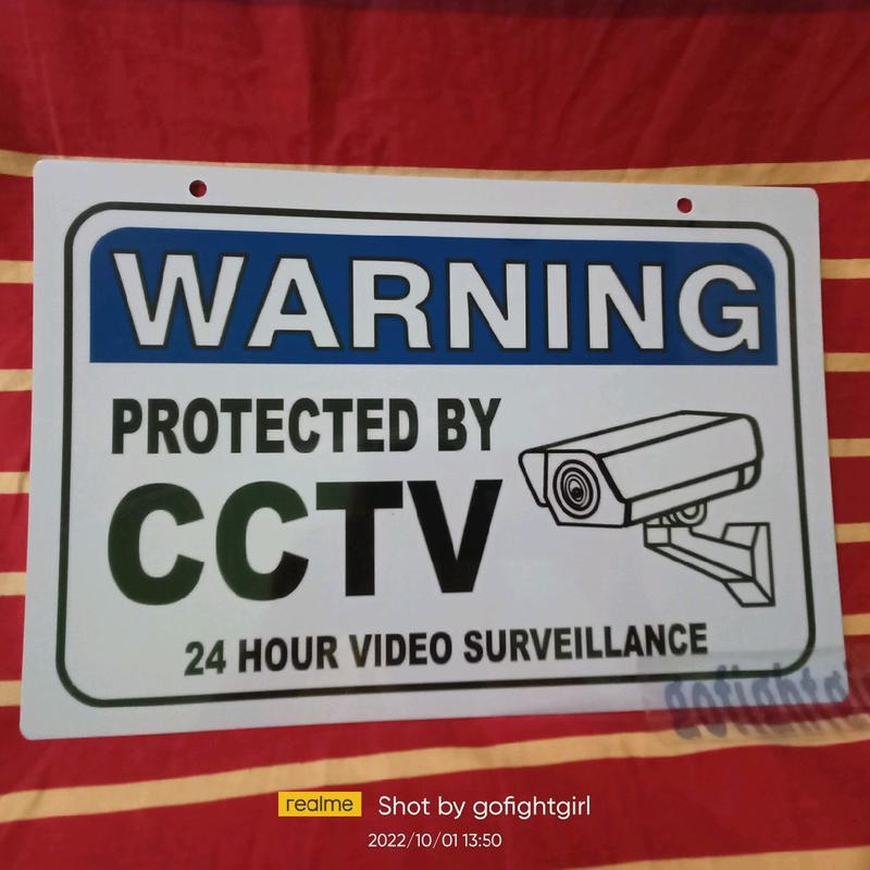 Protected by CCTV Signage A4 Size PVC (Material like ID and Atm ...