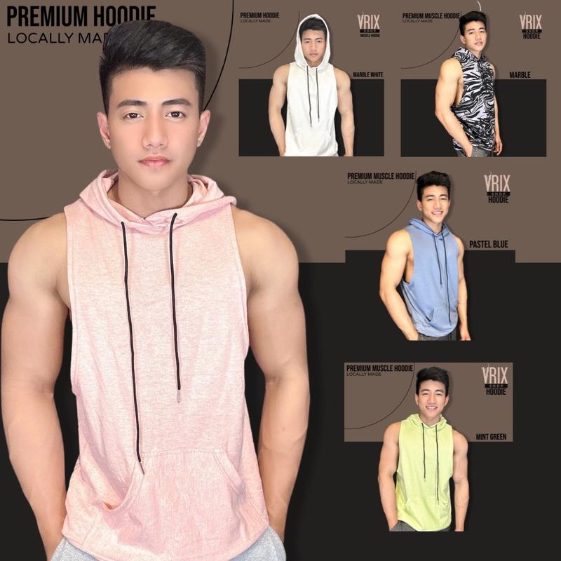PREMIUM MUSCLE HOODIE BY VRIX SHOP Menswear Comfy - TikTok Shop Philippines