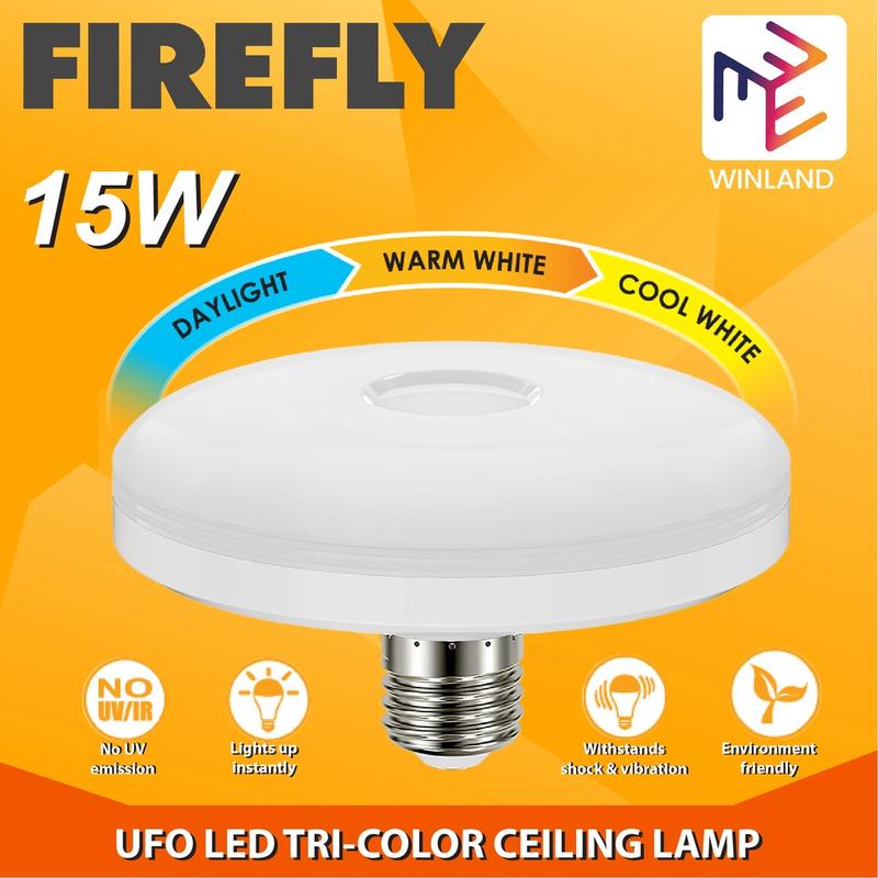 Firefly by Winland 3-Colors UFO LED Bulb Light Functional Basic ...