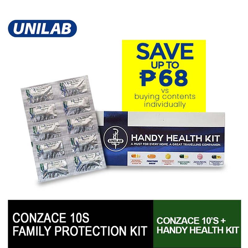 Family Protection Kit: Conzace Multivitamins 10s + Unilab Handy ...