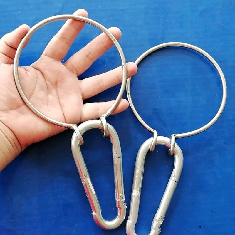 Stainless Duyan / Hammock Ring Pair with Carabiner (All Type - TikTok ...