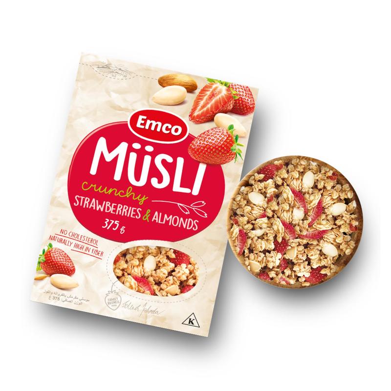 Musli Crunchy Oat Cereal with Strawberries and Almonds 375g - TikTok ...